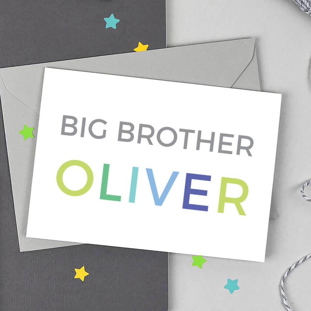 Personalised Big Brother Card – Studio 9 Ltd