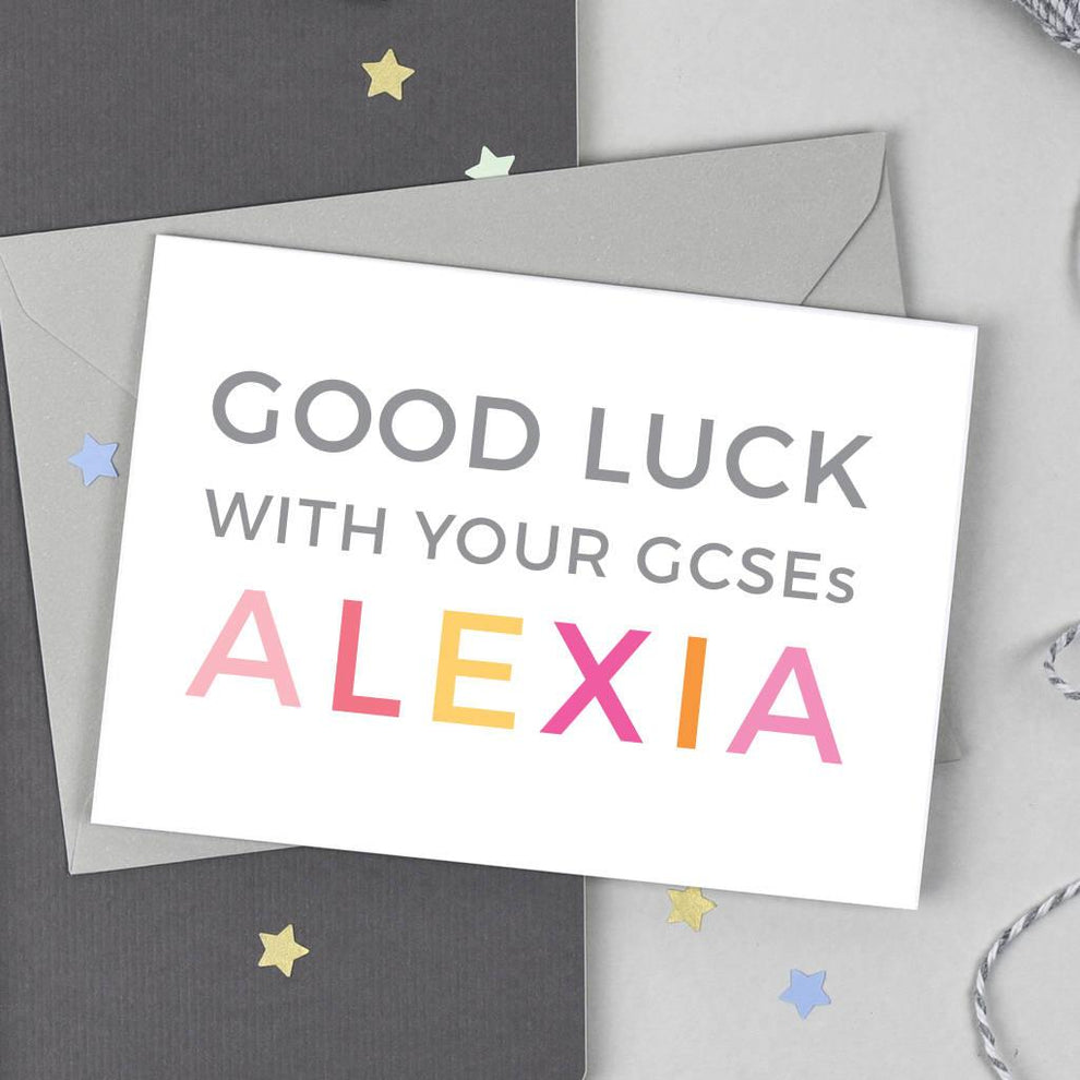 Personalised 'Good Luck GCSE's' Card – Studio 9 Ltd